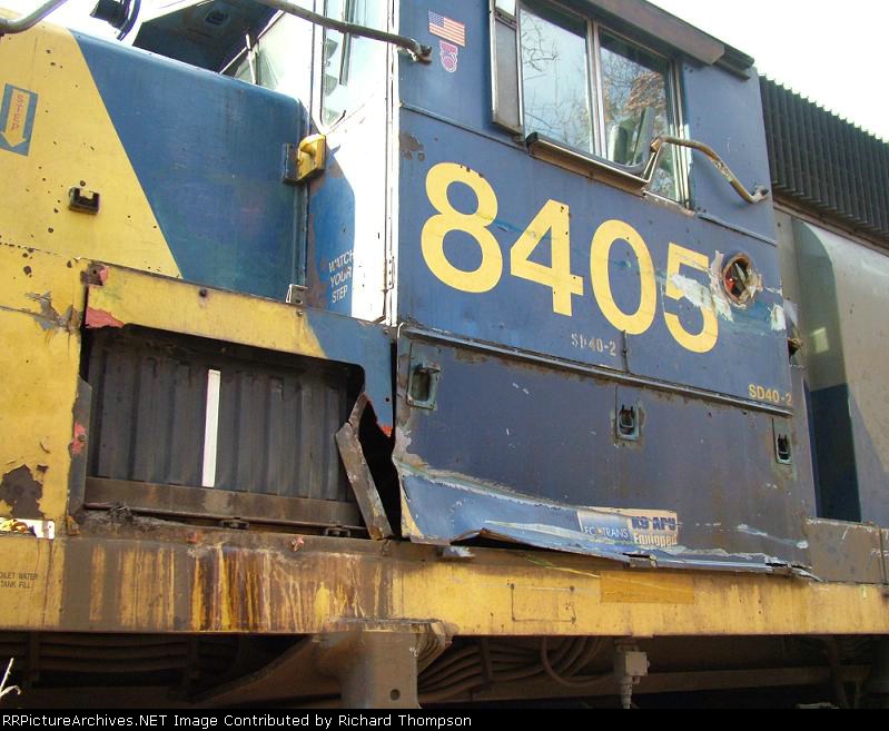 Cab of CSX 8405